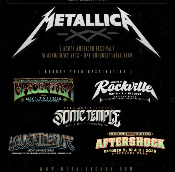 Metallica To Headline All Five Major Rock Festivals In North America ...