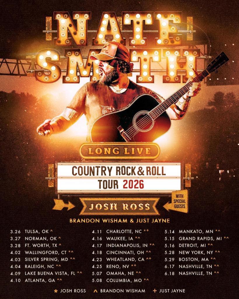 TIX ON SALE NOW: NATE SMITH HEADLINES LONG LIVE COUNTRY ROCK & ROLL ...