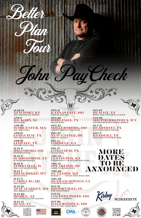 Country Singer-Songwriter John PayCheck & His Calvary Band Announce ...